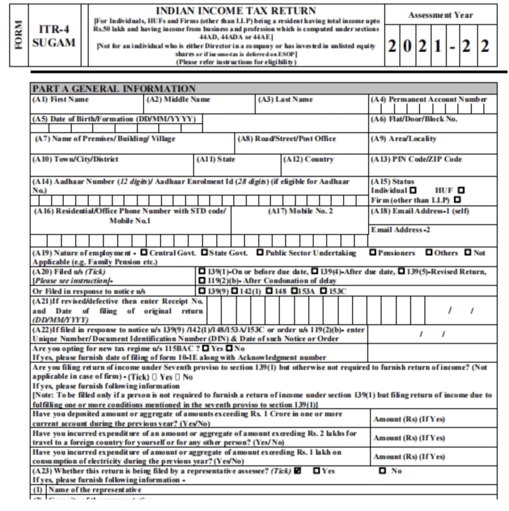 ITR-4 Filing - Easy Process & Expert Assistance | SetupFilings