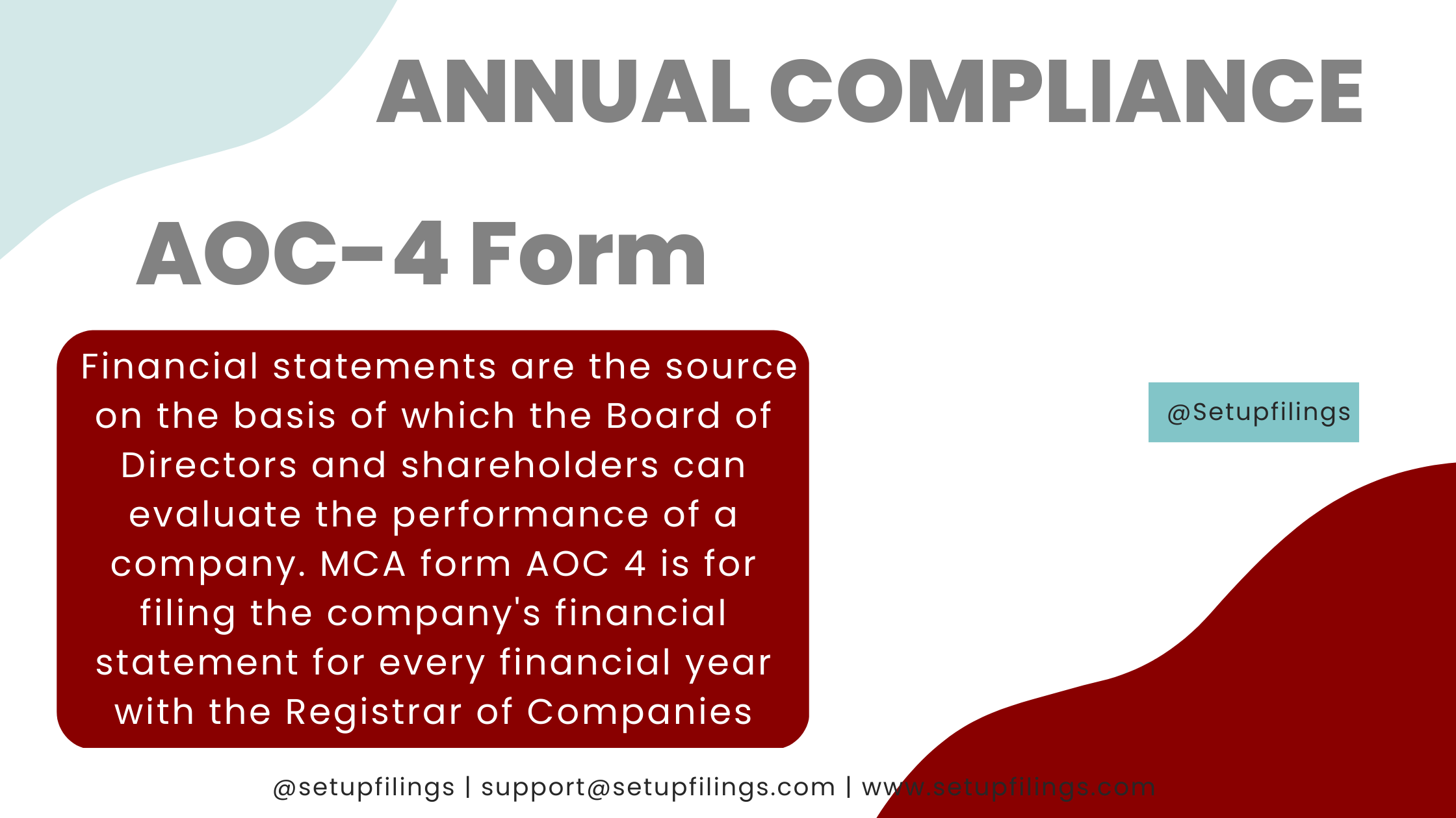 Form AOC 4 MCA Filing With Easy Guide Due Dates Fees Setupfilings