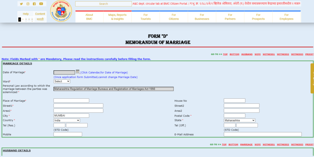 Marriage Certificate in Maharashtra Online | SetupFilings